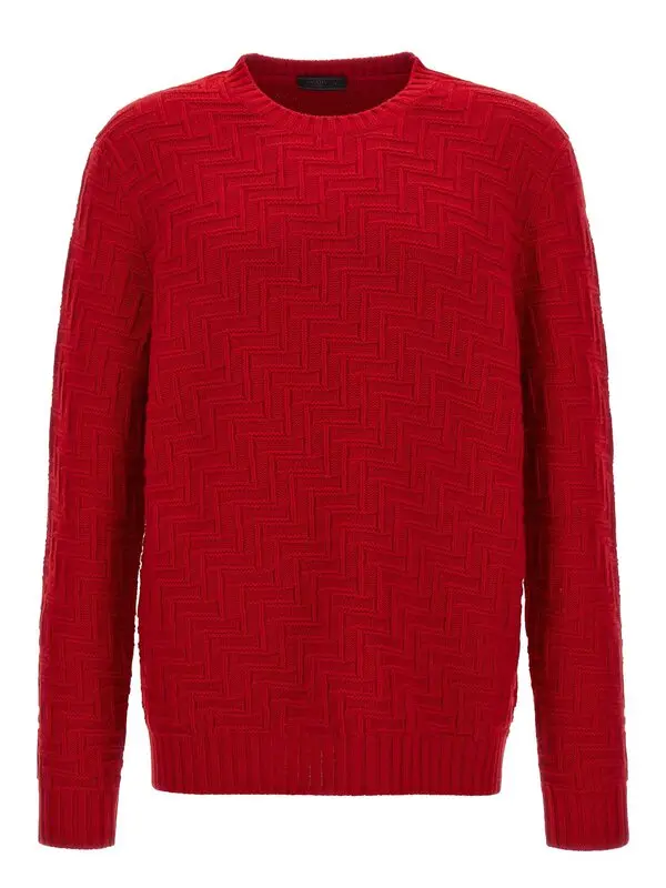 Prada Cashmere-blend Crew Neck Sweater - Red