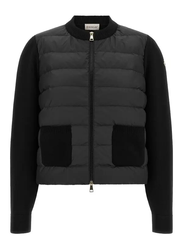 Moncler Padded Cardigan - Black