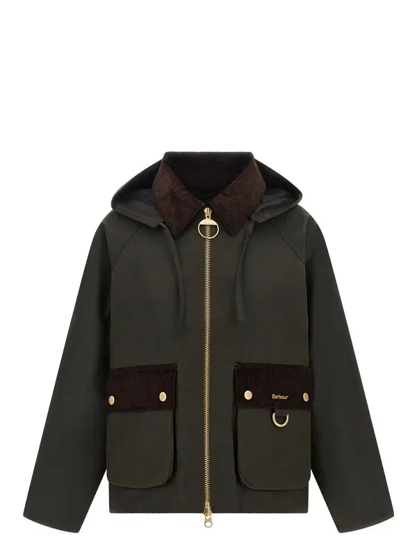 Barbour Carville Waxed Cotton Casual Jacket - Green