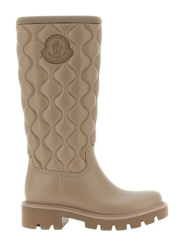 Moncler Kickstream High Rain Boots - Beige