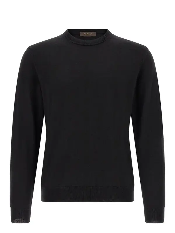 ZANONE Pure Virgin Wool Crewneck Sweater - Black