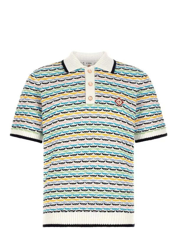 Casablanca Tuck Stitch' Polo Shirt - Multi