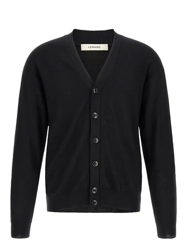LEMAIRE Relaxed Twisted Cardigan - Black