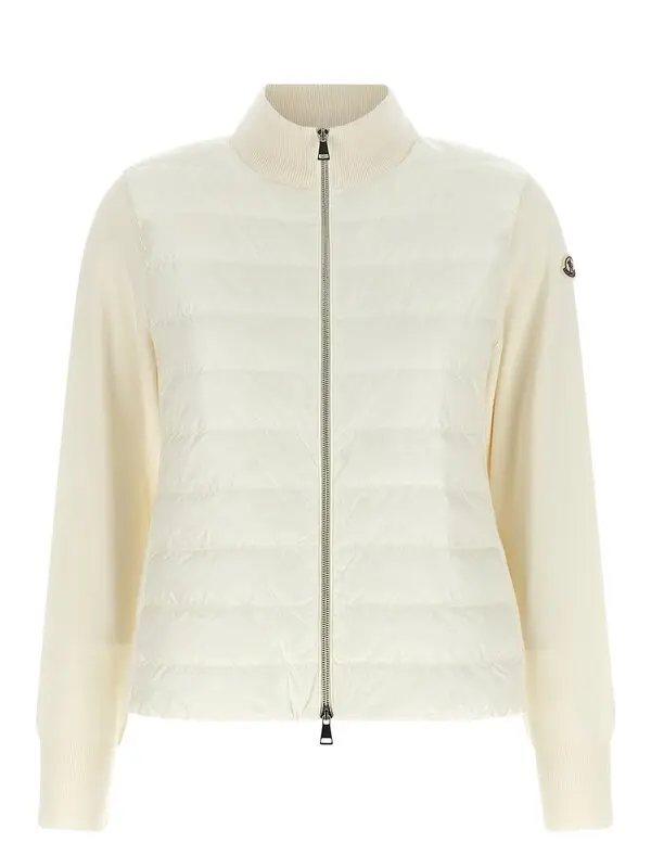 Moncler Padded Hybrid Cardigan - White
