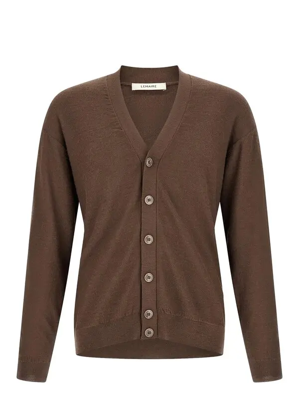 LEMAIRE Relaxed Twisted Cardigan - Brown