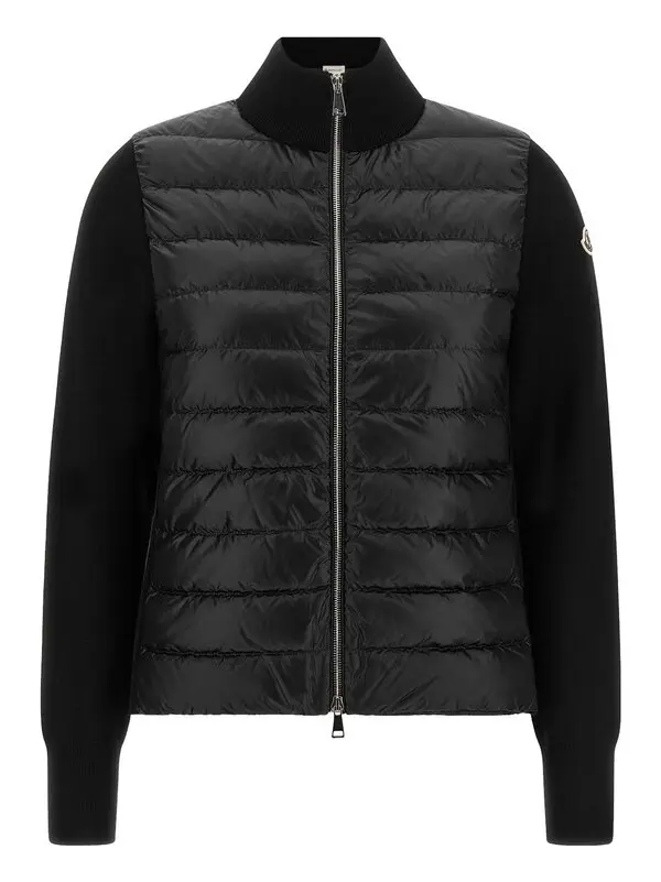 Moncler Padded Hybrid Cardigan - Black