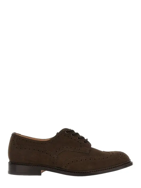 TRICKER'S Bourton Suede Lace-up Shoes - Brown