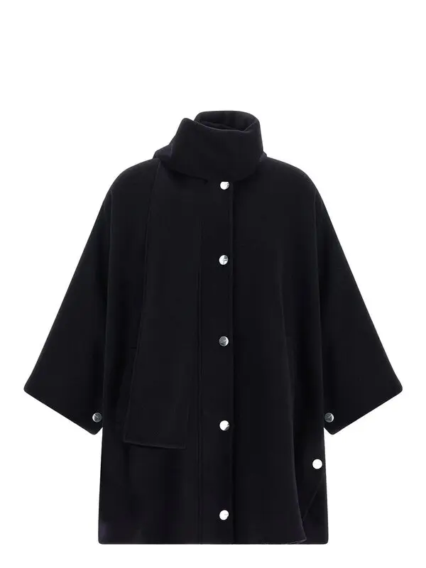 Pinko Wool-blend Caban Coat - Blue