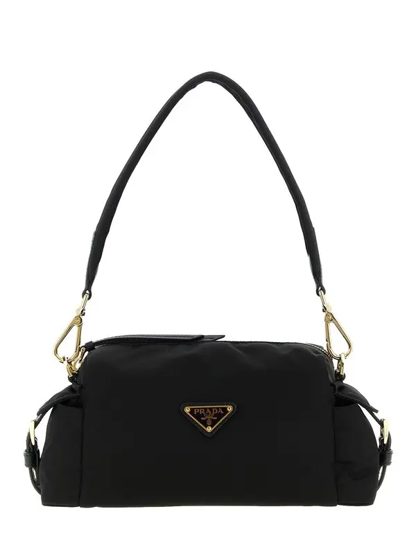 Prada Explore Small In Re-nylon Shoulder Bag - Black