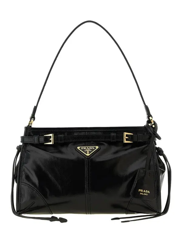 Prada Bonnie Small Leather Handbag - Black