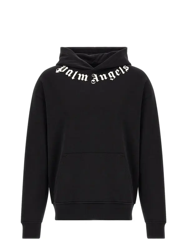 Palm Angels Logo Hoodie - Black