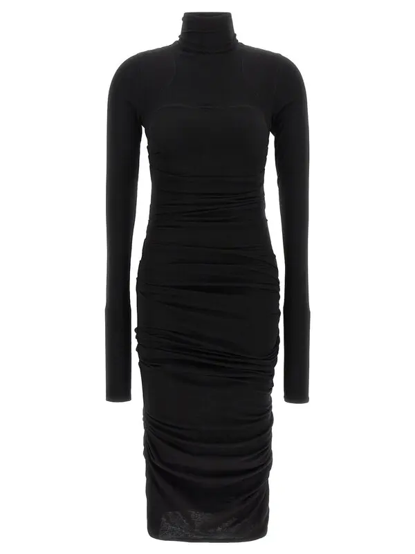 Elisabetta Franchi Light Jersey Midi Dress - Black