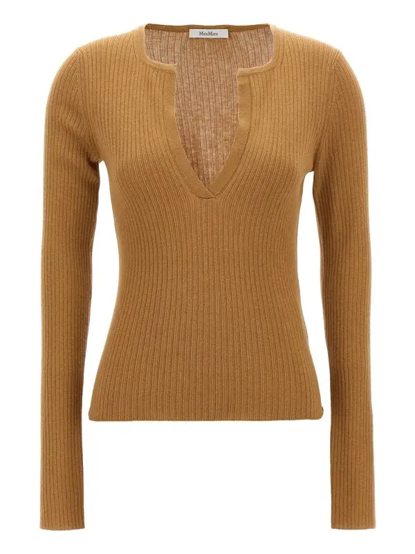Max Mara Urlo Silk And Cashmere Sweater - Beige