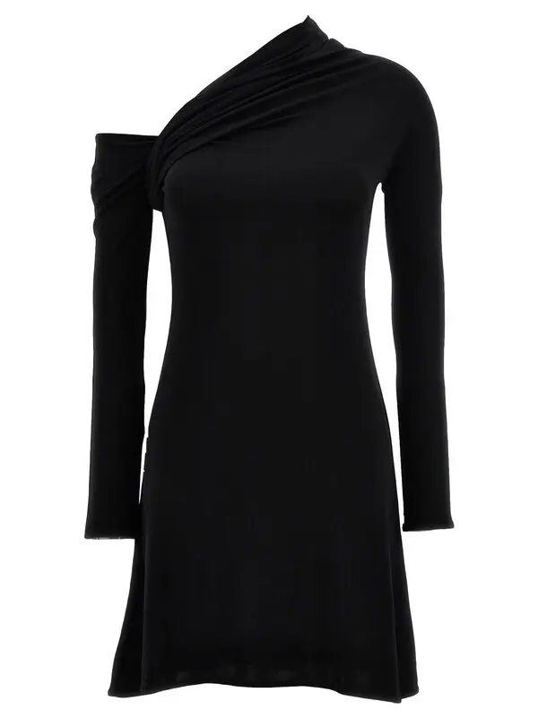 COURREGES Twist Crepe Mini' Dress - Black