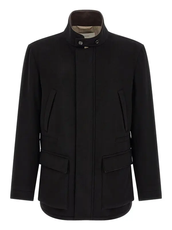LARDINI Cashmere Field Jacket - Black