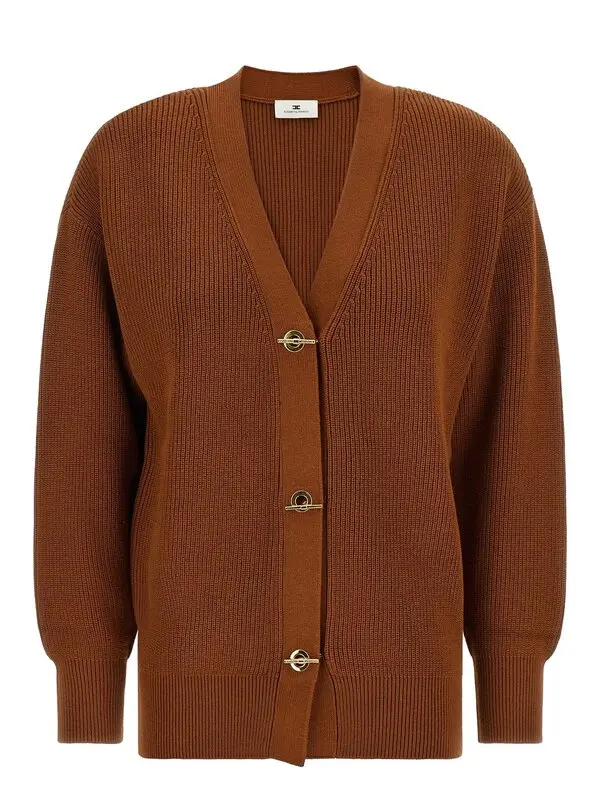 Elisabetta Franchi Tricot Cardigan - Brown