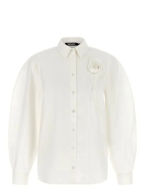 ROTATE BY BIRGER CHRISTENSEN 3d Floral Detail Shirt - White