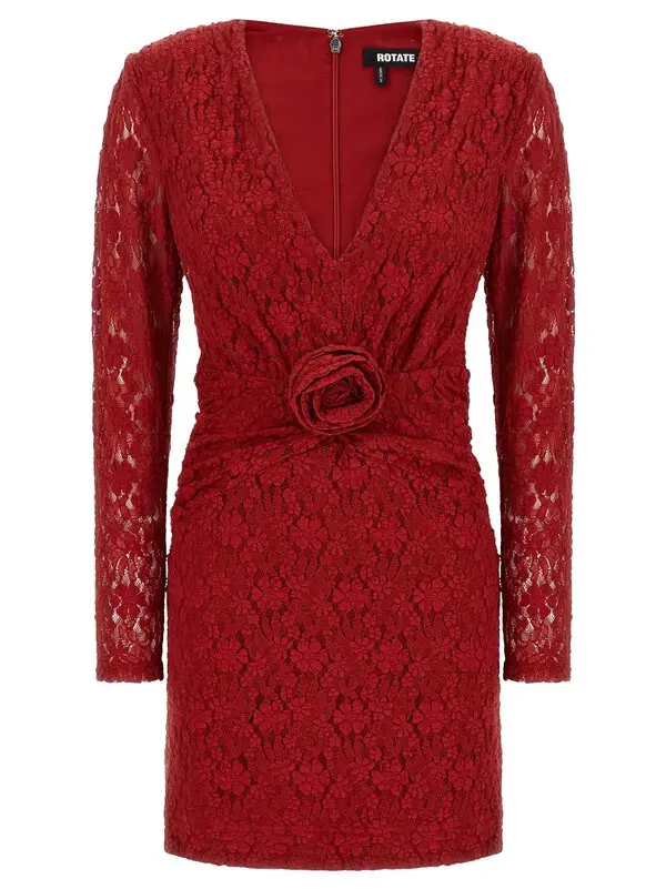 ROTATE BY BIRGER CHRISTENSEN Lace Dress - Red