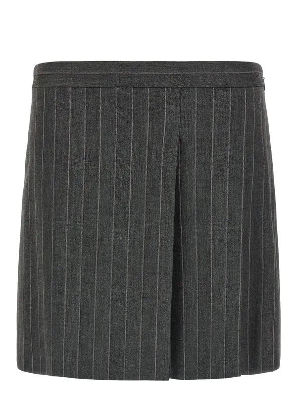 Pinko Pinstripe Skirt - Gray