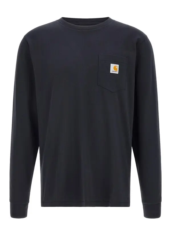 Carhartt Work In Progress Logo Patch T-shirt - Blue