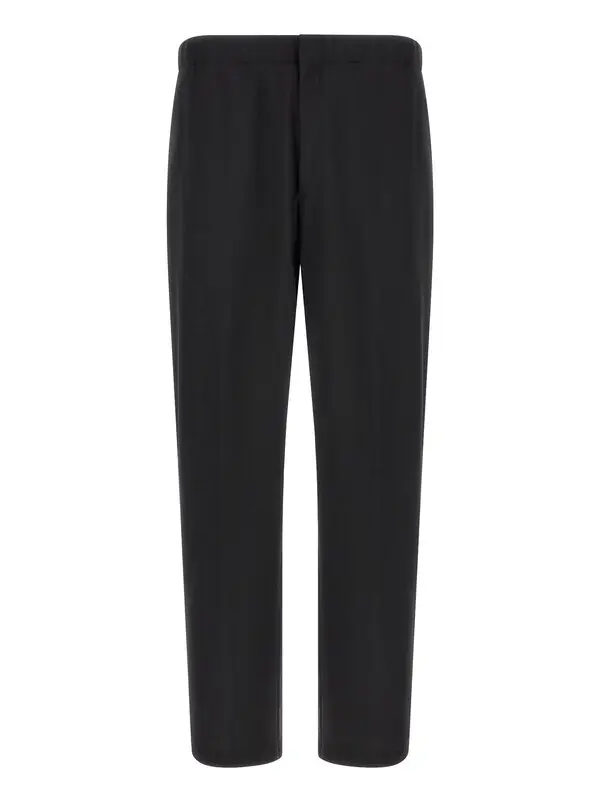 LARDINI Virgin Wool Trousers - Black
