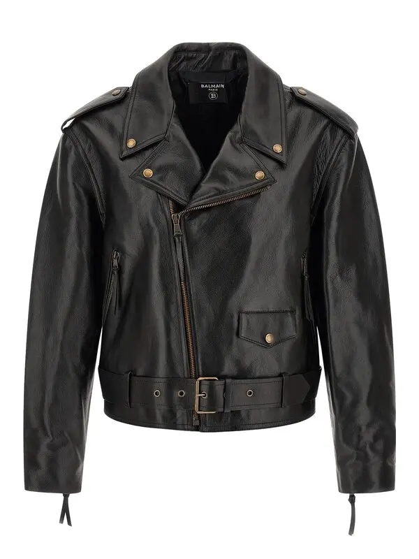 Balmain Biker Jacket - Black