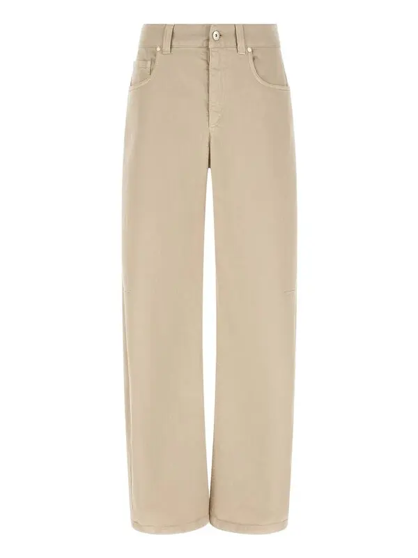 Brunello Cucinelli Garment-dyed Jeans - Beige