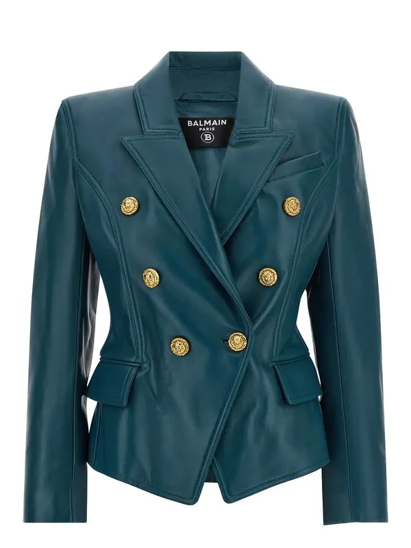 Balmain Testa Di Leone Blazer - Blue