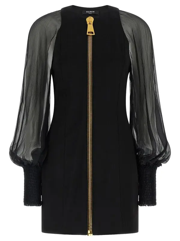 Balmain Xl Zip Dress - Black