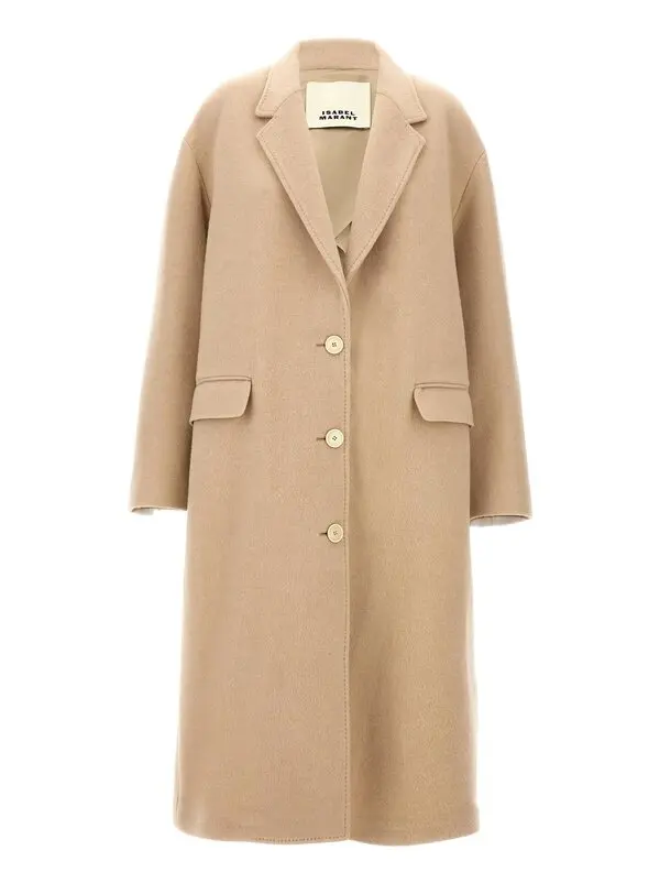 Isabel Marant Étoile Efezia Wool Blend Coat - Beige
