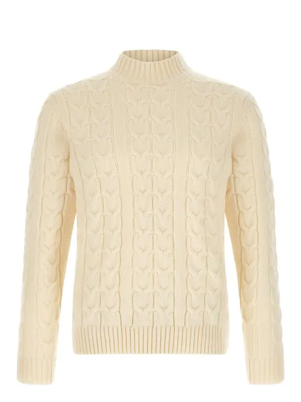 ZANONE Braided Turtleneck Sweater - White