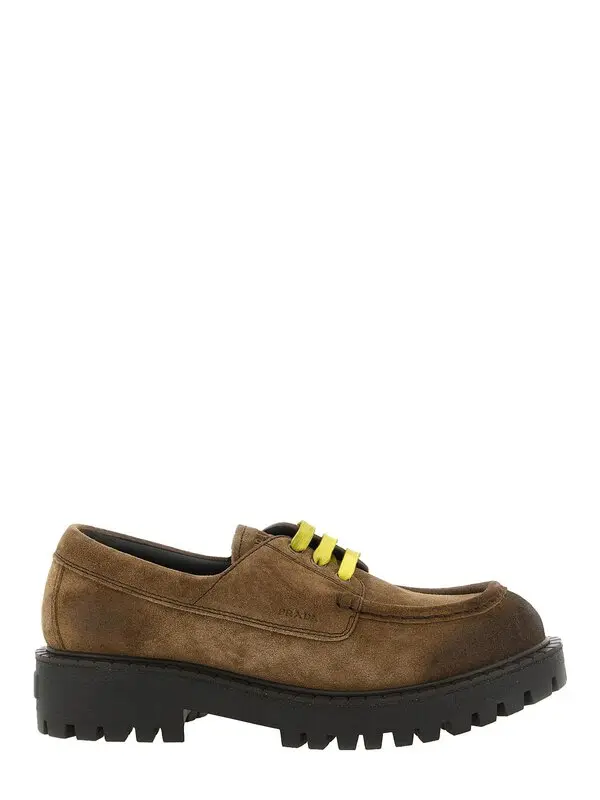 Prada Suede Lace-ups - Brown