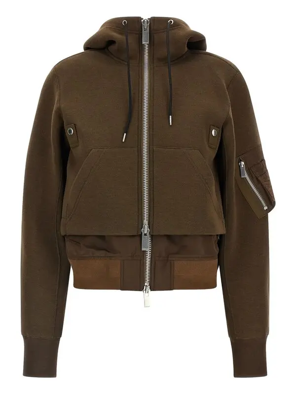 Sacai Sponge Bomber Jacket - Brown