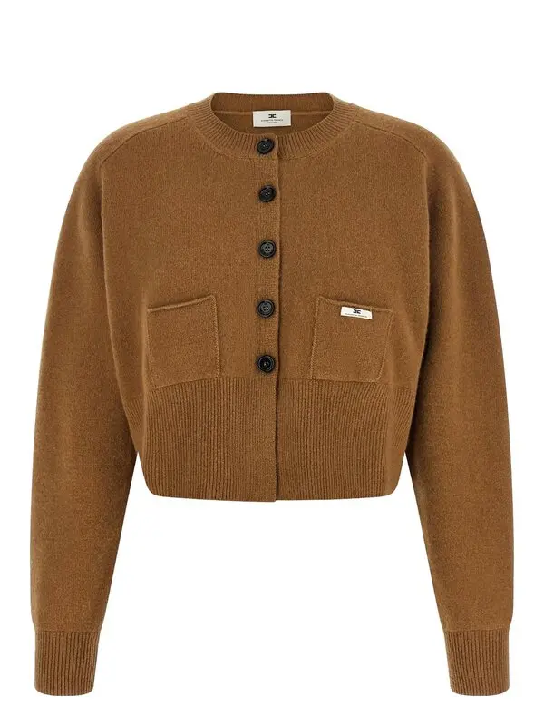 Elisabetta Franchi Tricot Cardigan - Brown