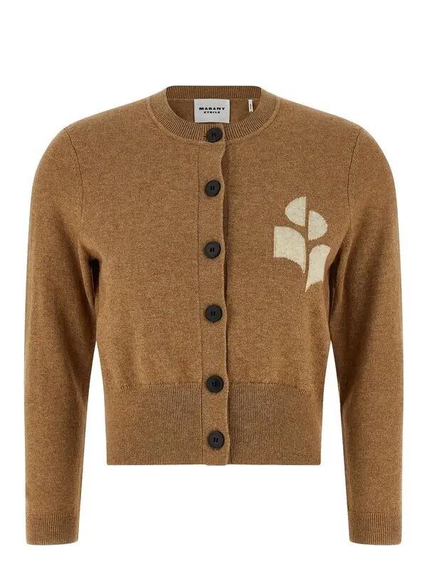 MARANT ETOILE Newton Cotton And Wool Cardigan - Beige