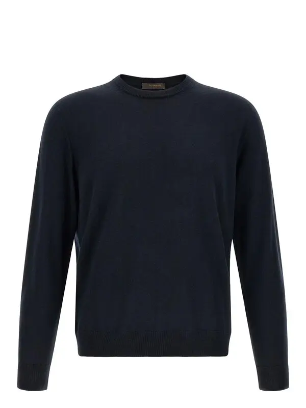 ZANONE Virgin Wool Crew Neck Sweater - Blue