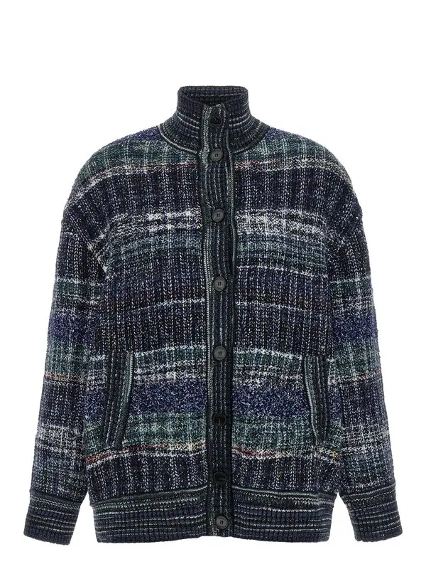 Missoni Check Wool Cardigan - Blue