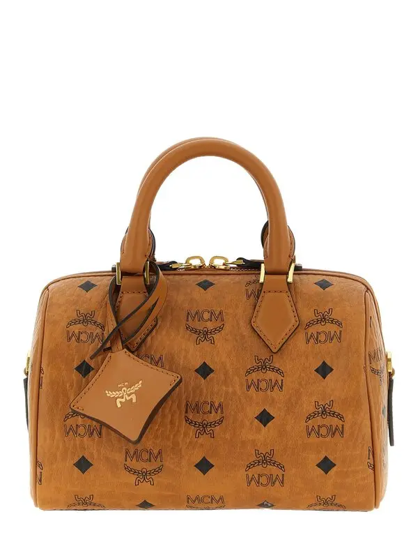 Mcm Ella Boston Small Handbag - Brown