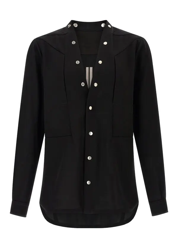 Rick Owens Larry Frogpocket' Shirt - Black