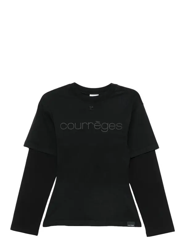 COURREGES Logo Tee - Black