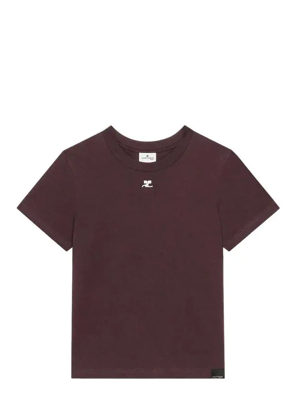 COURREGES Logo Tee - Bordeaux