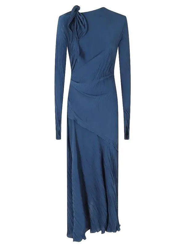 Victoria Beckham Pleated Dress - Blue