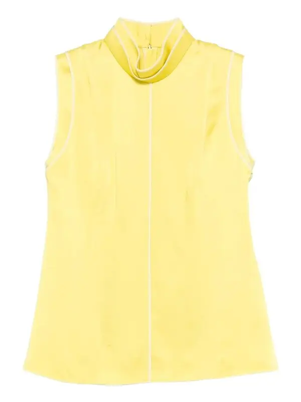 JIL SANDER Sleeveless Top With Knot Detail - Yellow