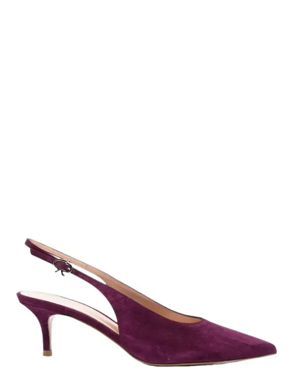 GIANVITO ROSSI Robbie Sling Suede Pumps - Fuchsia