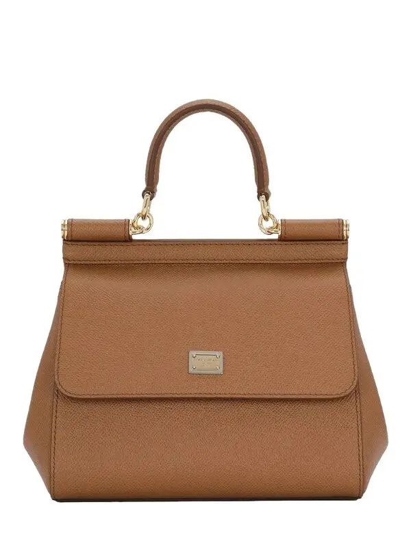 Dolce & Gabbana Sicily Small Bag Stampa Dauphine - Brown