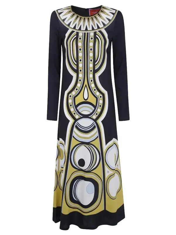 La DoubleJ Sanctuary Placee Printed Maxi Dress - Black