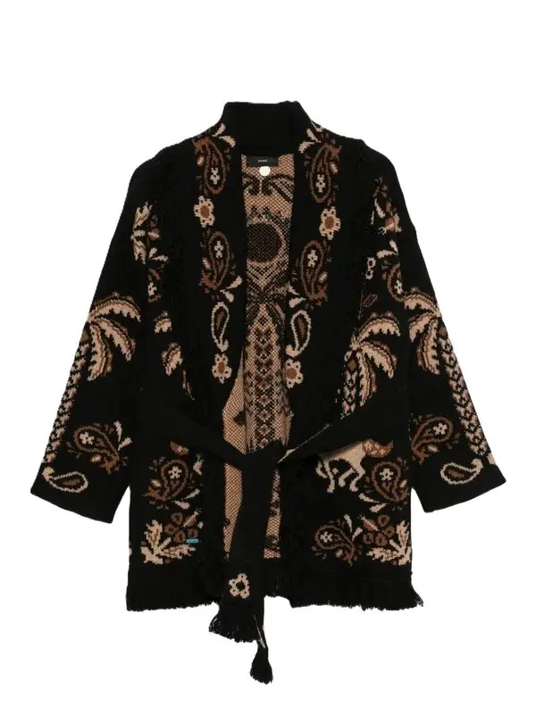 Alanui Island Roots Foulard Cardigan - Black