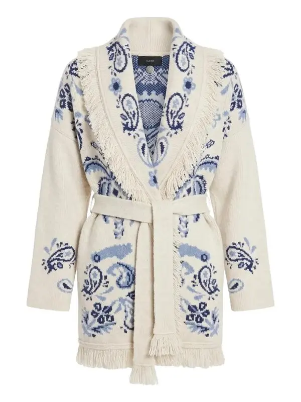 Alanui Island Roots Foulard Cardigan - White