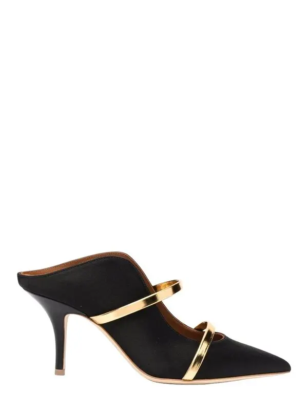 MALONE SOULIERS Maureen 70 Satin Pumps - Black
