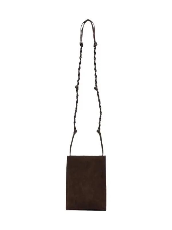 JIL SANDER Tangle Suede Small Bag - Brown